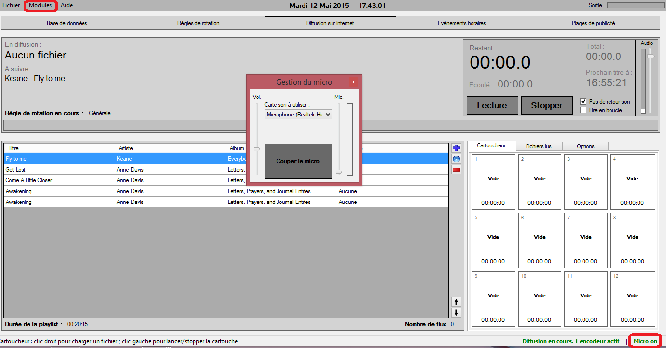 Diffuser avec My Radiomatisme – Centre d'aide RadioKing